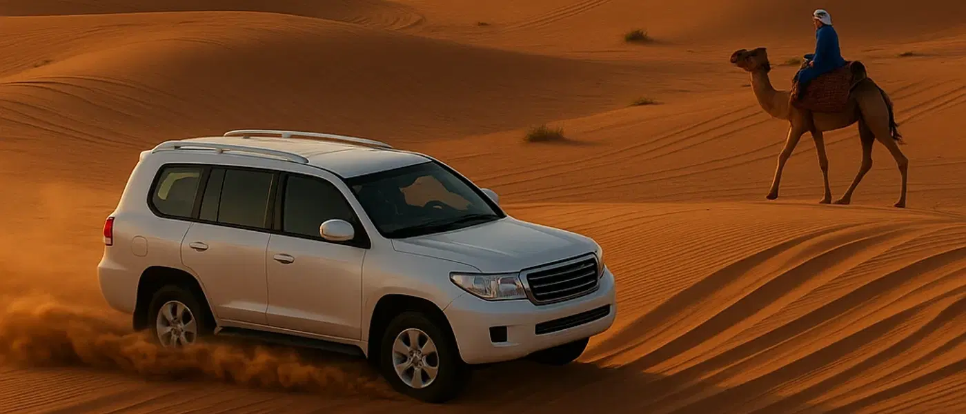 Morning Red Dune Desert Safari Dubai with Camel Ride & Sandboarding